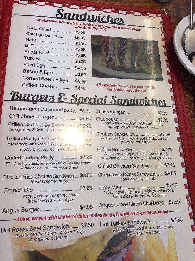 Menu at Price's Chef restaurant, Corpus Christi