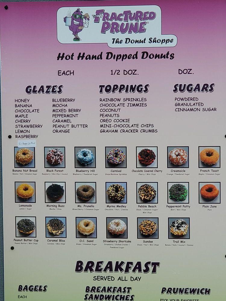 Menu at The Original Fractured Prune, Ocean City, 14th St
