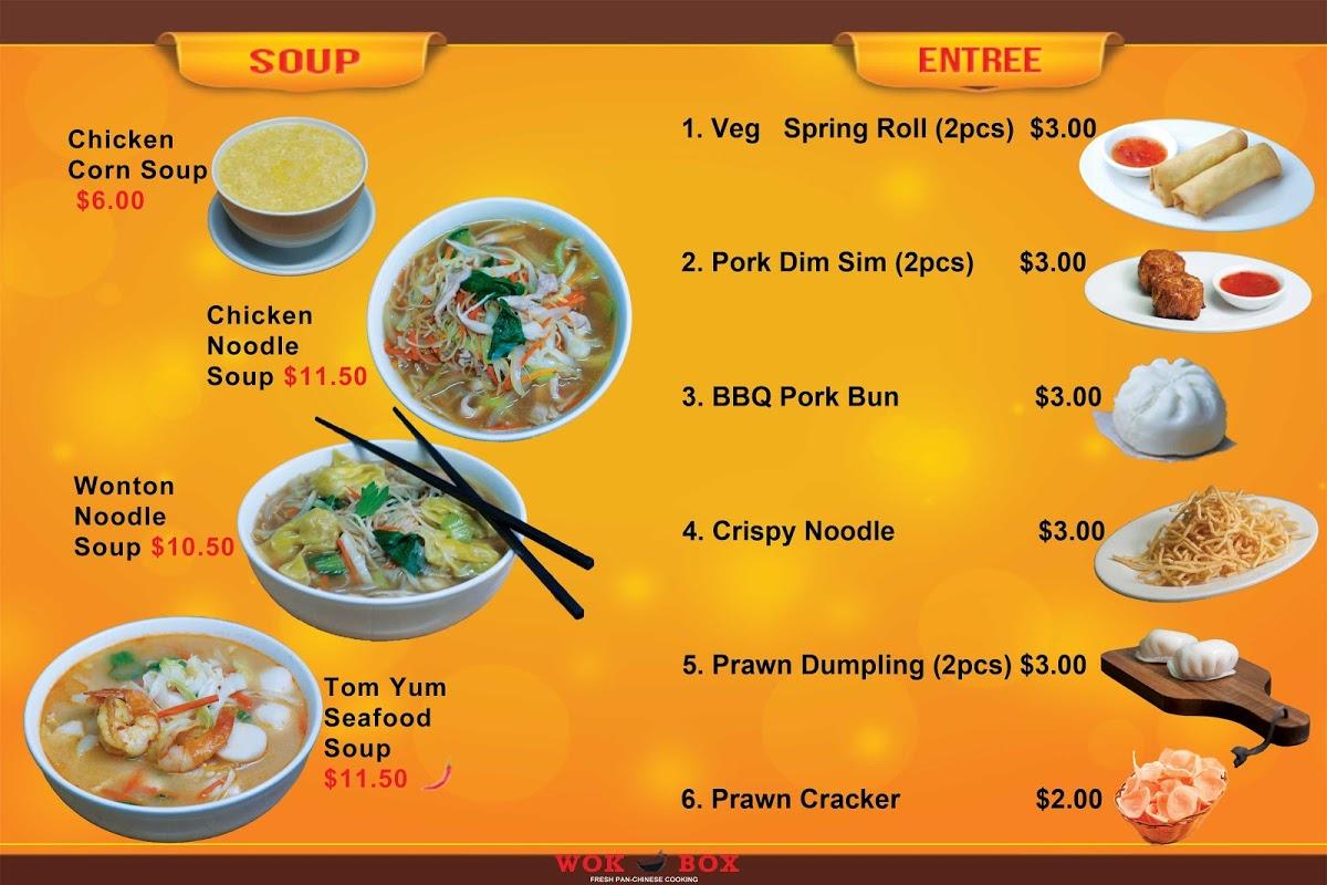 Menu at WOK BOX Sorell fast food, Sorell