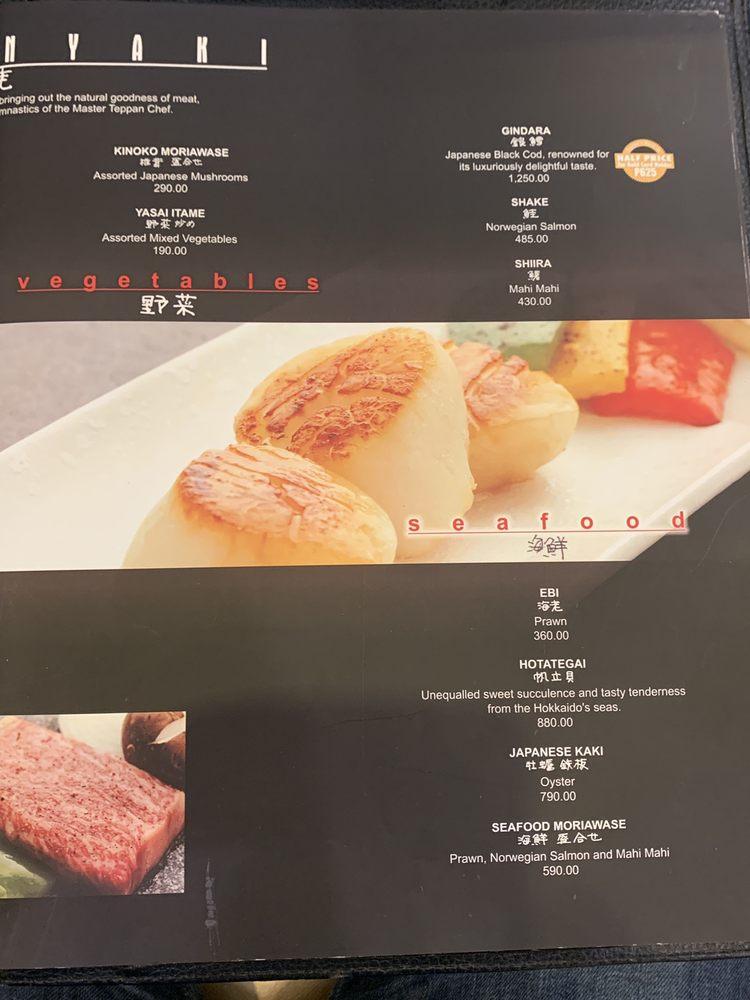 Menu at Ogetsu Hime restaurant, Taguig, Sm Aura Premier