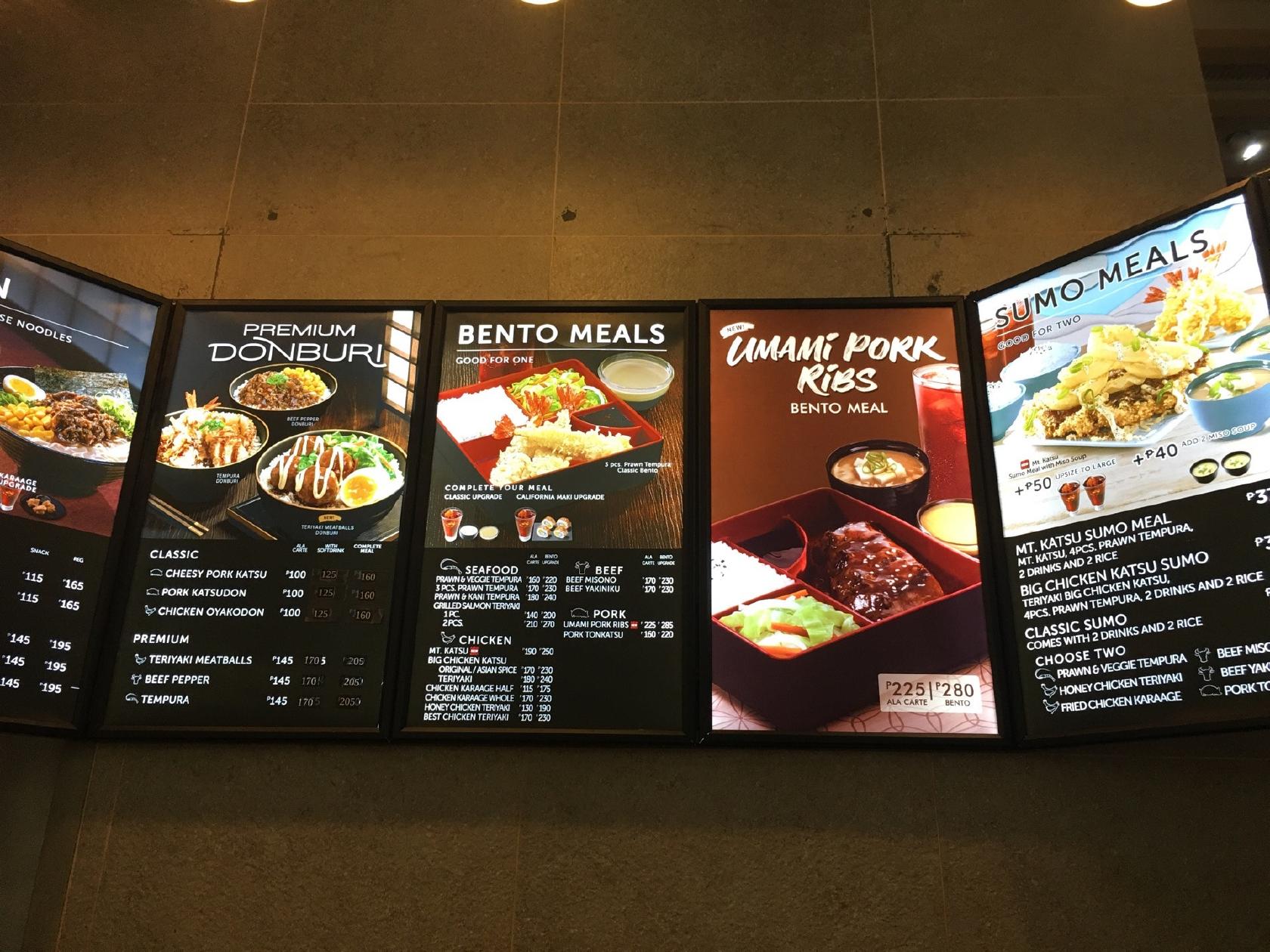 Menu at Tokyo Tokyo Philippines restaurant, Davao City, G/F