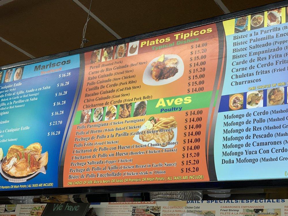 Menu at El Rincon Dominicano restaurant, Hempstead