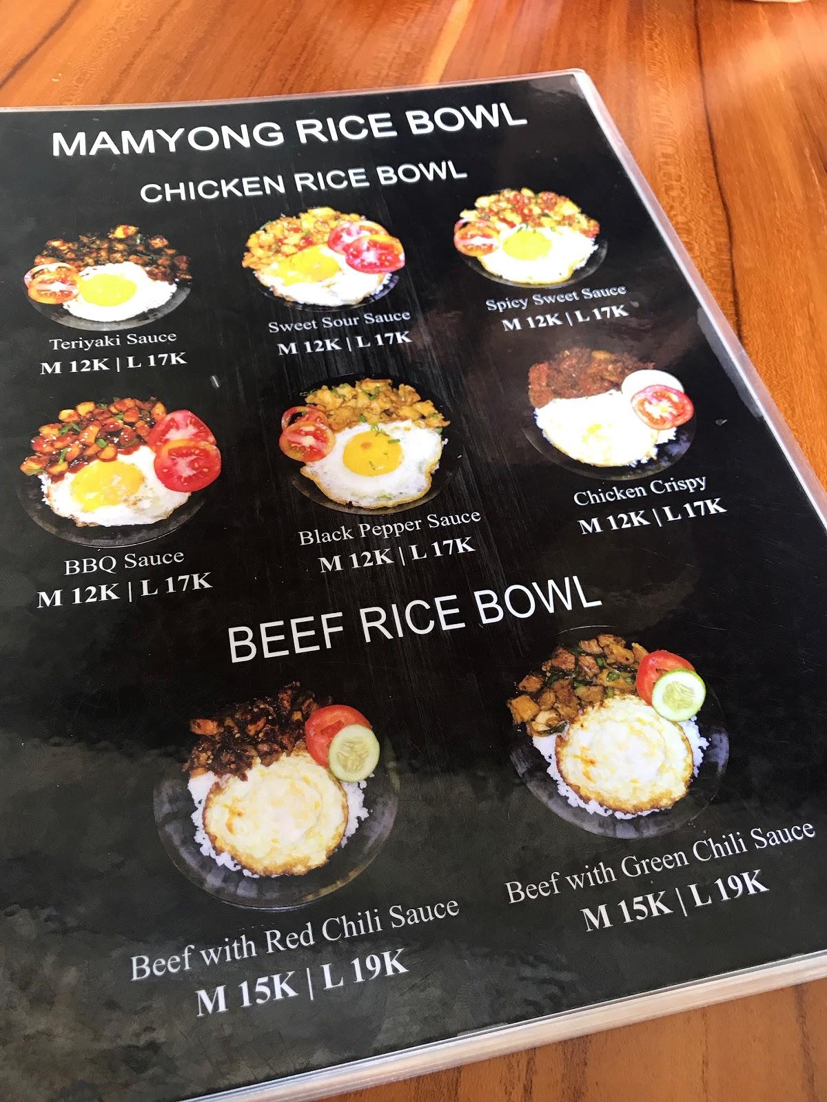 Menu at Magic Monkey Ricebowl restaurant, Indonesia, Jl. Suweta No.77