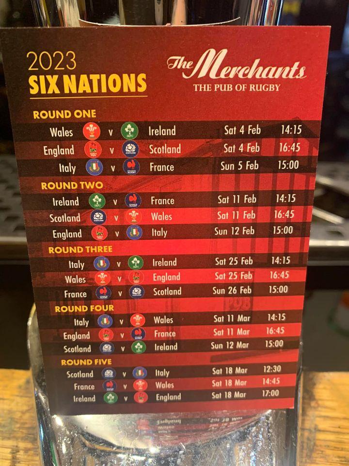 Menu at The Merchant's Inn pub & bar, Rugby