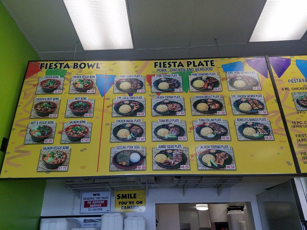 Menu at Fiesta Barbecue & Bibingka, Carson