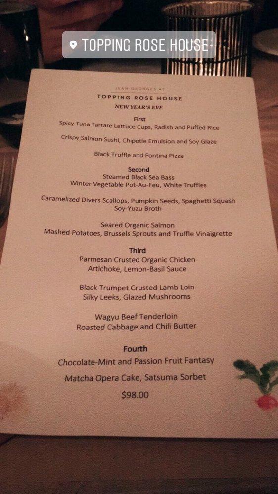 Menu at Topping Rose House pub & bar, Bridgehampton, 1 Bridgehampton ...