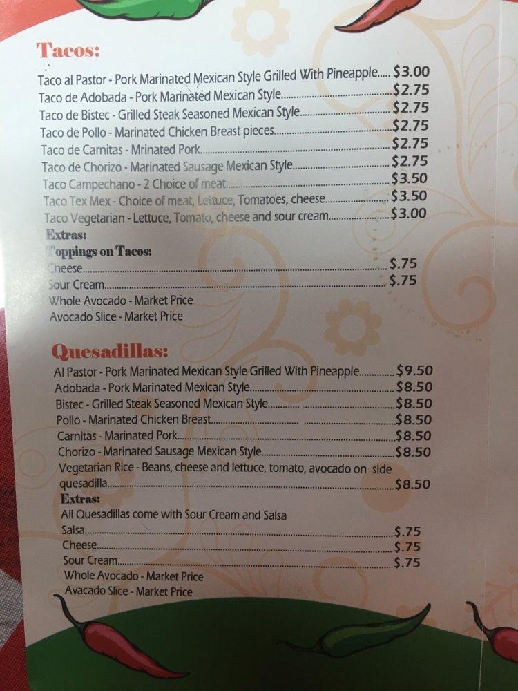 Menu at Aqui Es: A Taste Of Mexico restaurant, Bethlehem