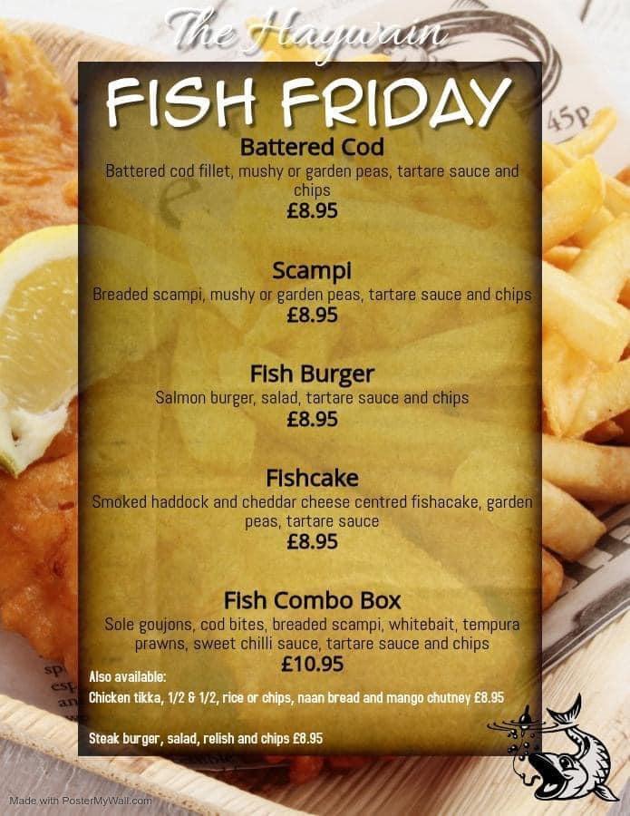 Menu at Haywain pub & bar, Bridgend