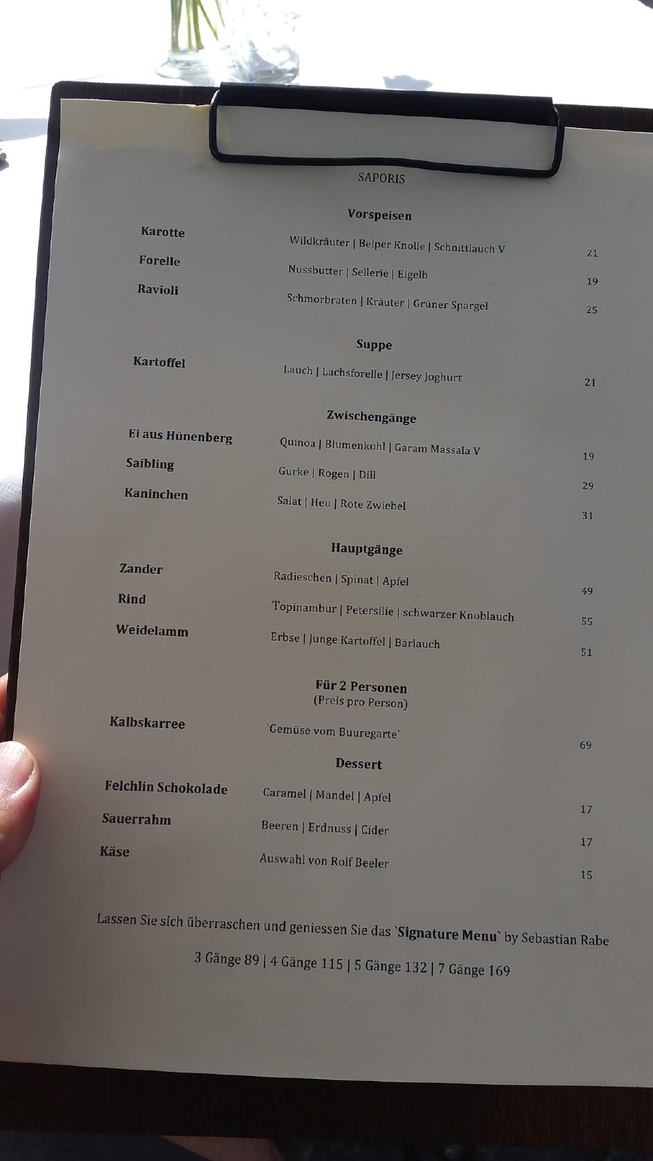 Speisekarte von Restaurant Wart, Hünenberg, Wart 1
