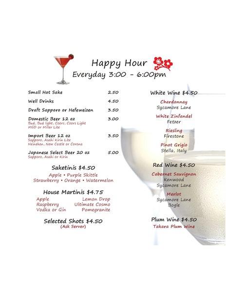 Menu at Shogun Restaurant, Temecula