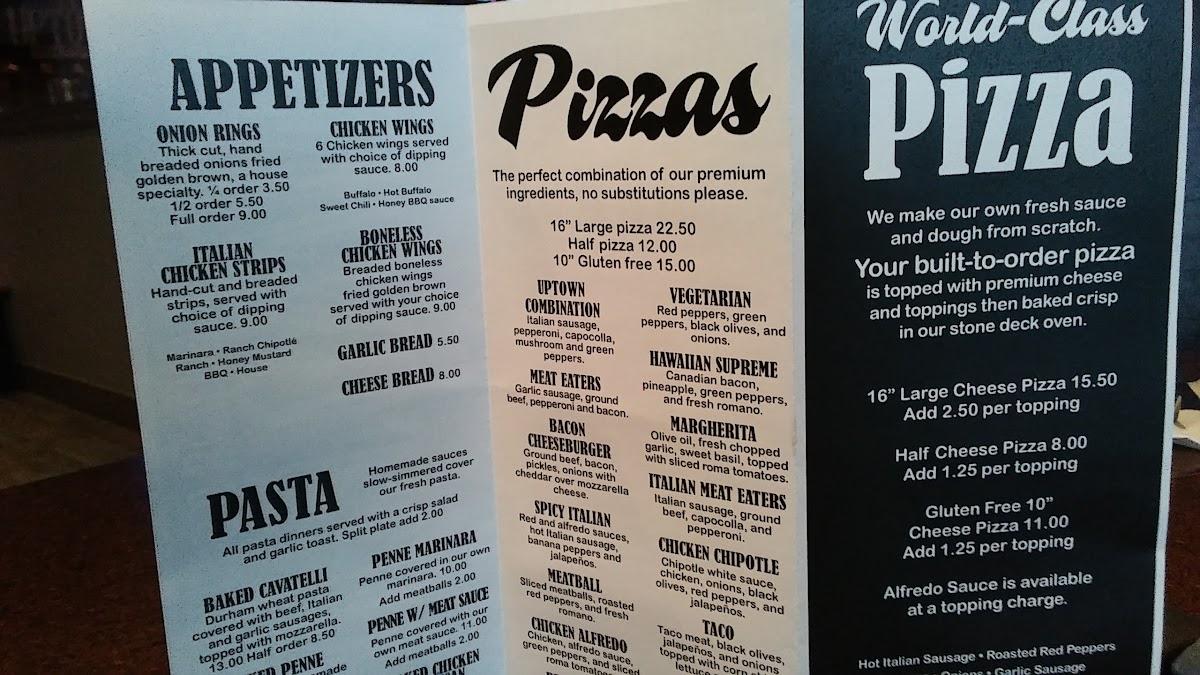 Menu at Uptown Food & Beverage Co. pub & bar, Ankeny