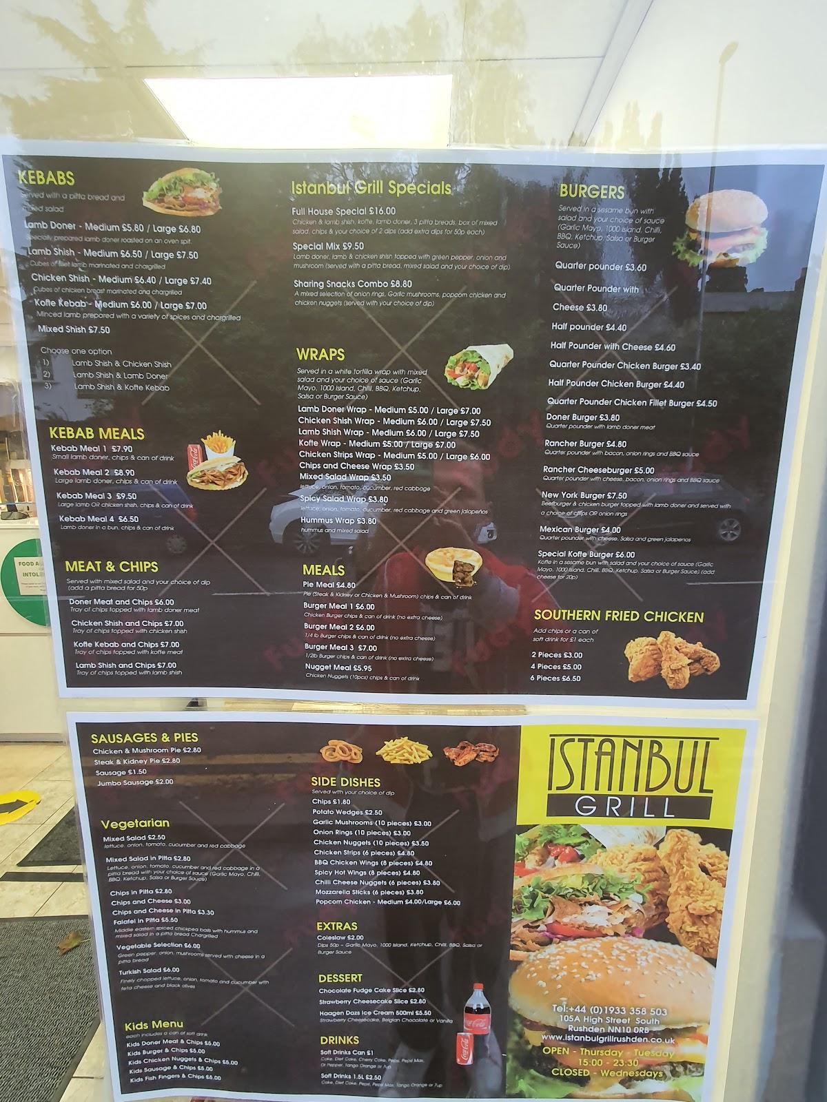 Menu at Istanbul Grill, Rushden