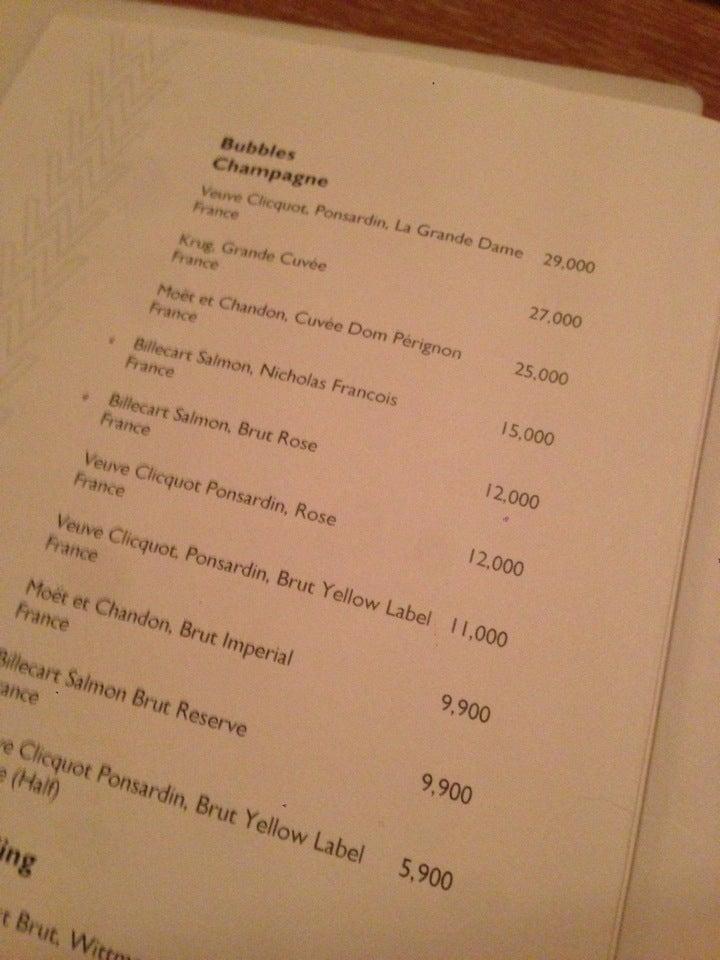 Menu at Namu restaurant, Ko Samui