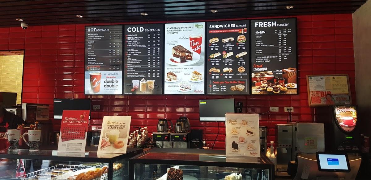 Menu at Tim Horton's Total NLEX, Apalit