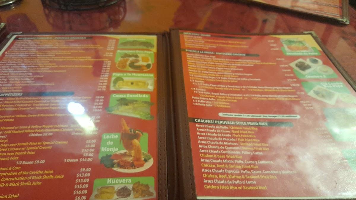 Menu at Don Pepe Peruvian I pub & bar, Jamesburg