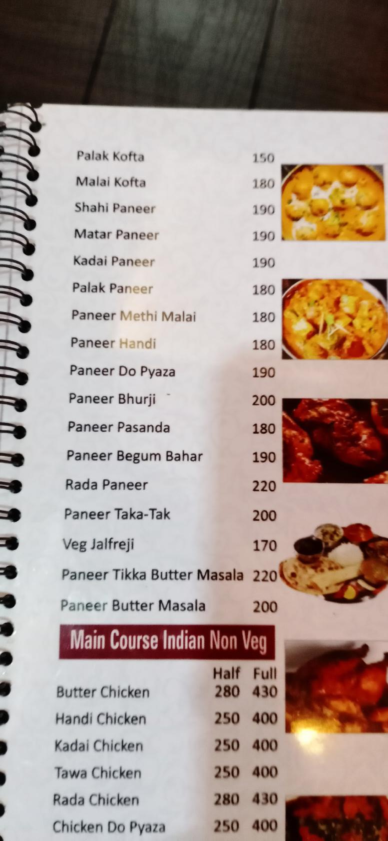 Menu at The Royal Dawat, Mehta Chowk