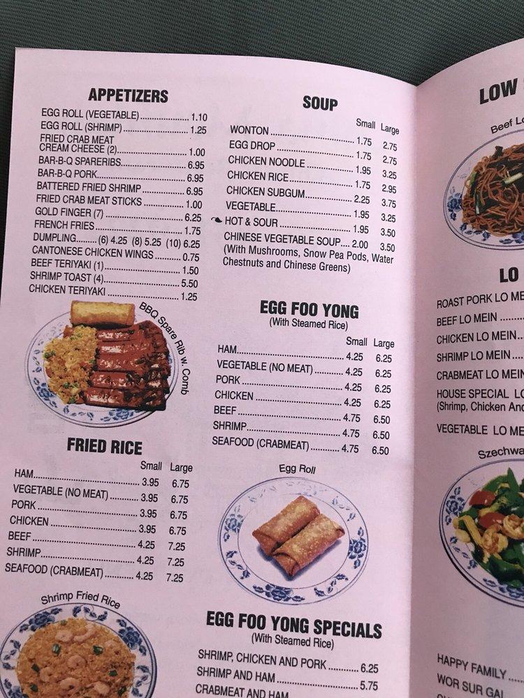 Menu at China Mountain restaurant, Cleveland, St Clair Ave.