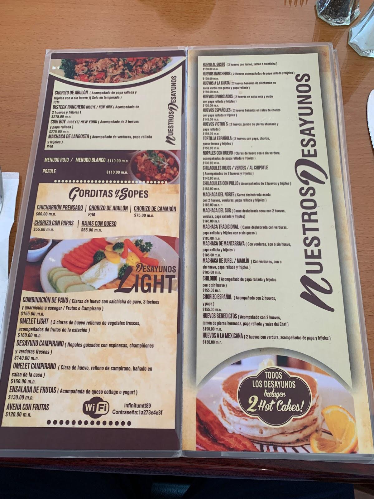 Menu at Restaurant Victor’s La Primera, Ensenada