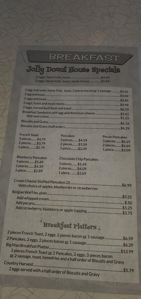 Menu at Jolly Donut - Sandusky, OH restaurant, Sandusky