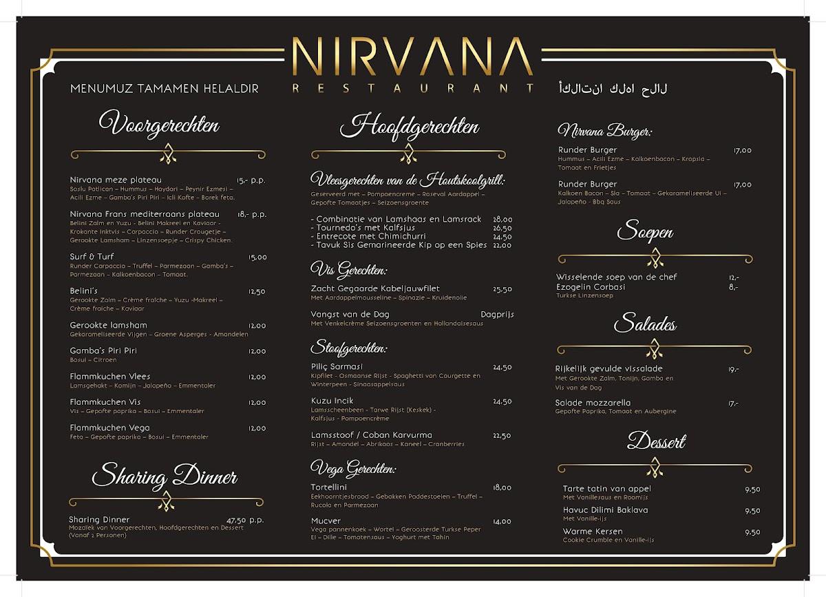 Speisekarte von Nirvana by Hkiki Restaurant, Rotterdam
