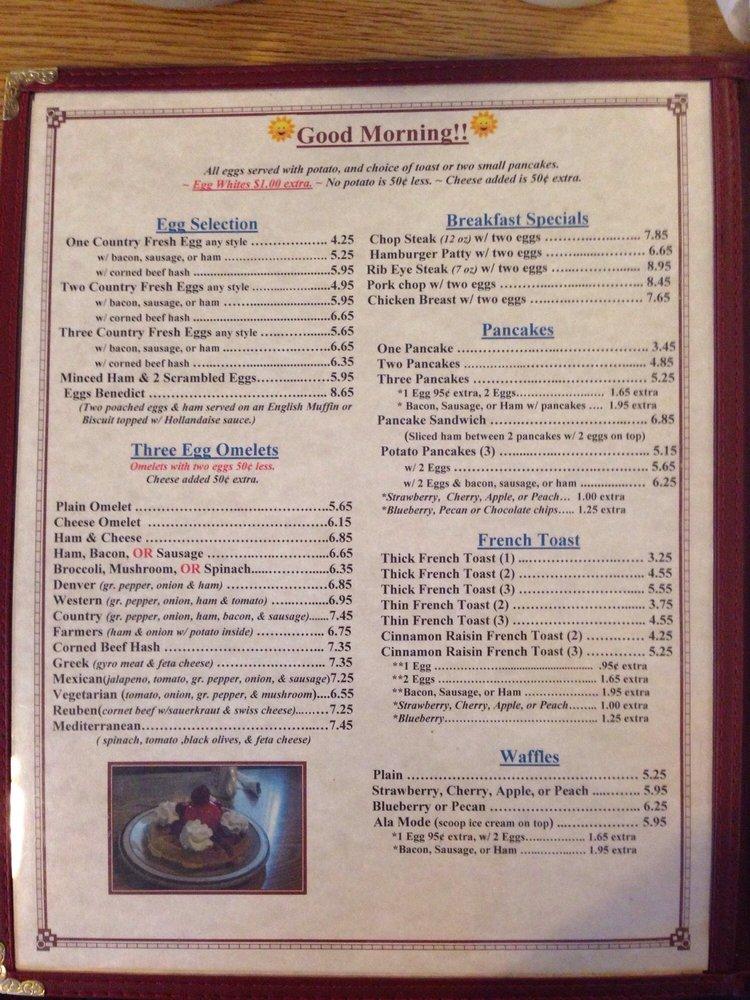 Menu at Red Apple restaurant, Dixon