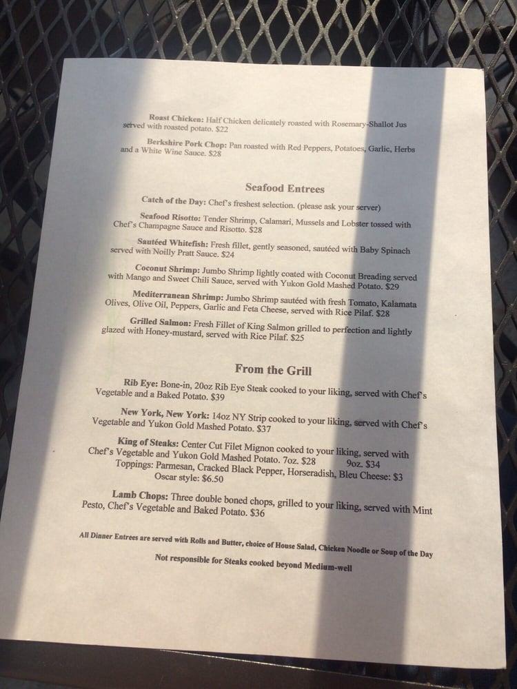 Menu at Zachary's Grill pub & bar, Palos Heights