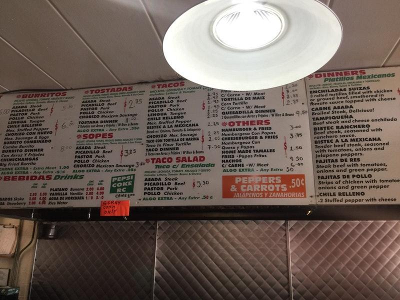 Menu at El Gallo Giro restaurant, Chicago, W 63rd St