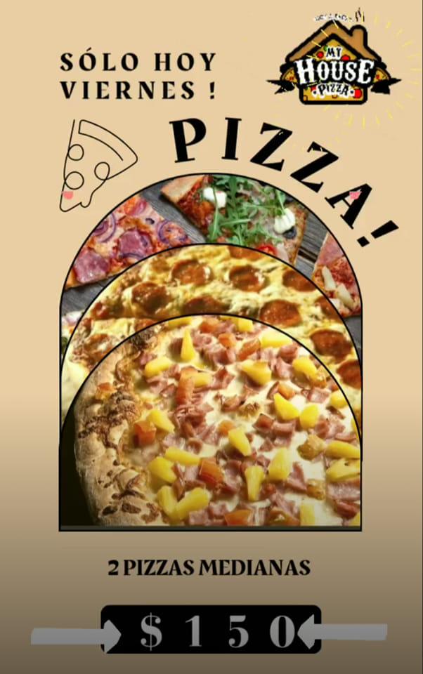 Menu at PIZZA MY HOUSE restaurant, Mexico City