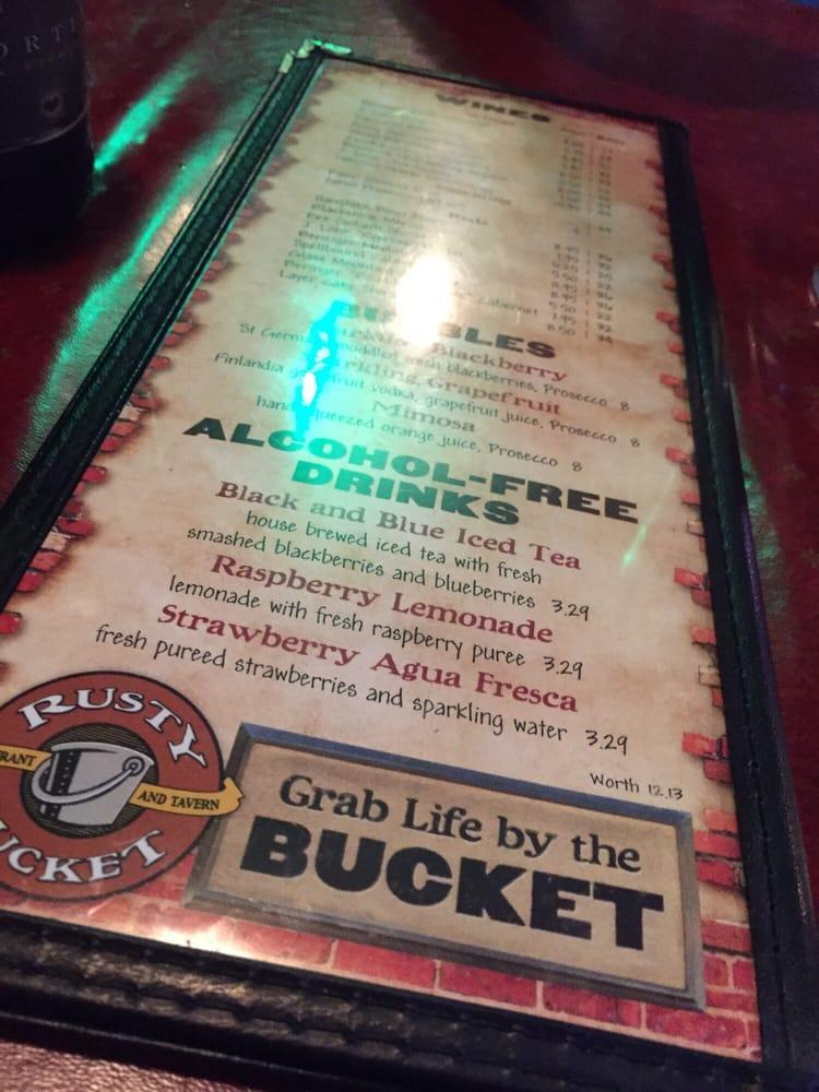 Menu at Rusty Bucket Restaurant and Tavern, Columbus, Olentangy River Rd