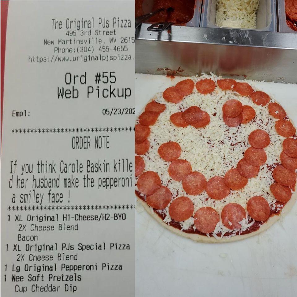 Menu at The Original PJ's Pizza - New Martinsville pizzeria, New ...