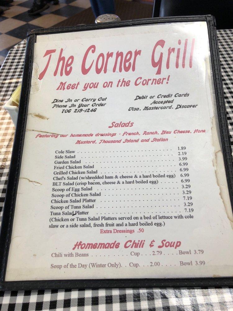 Menu at Corner Grill restaurant, Cleveland
