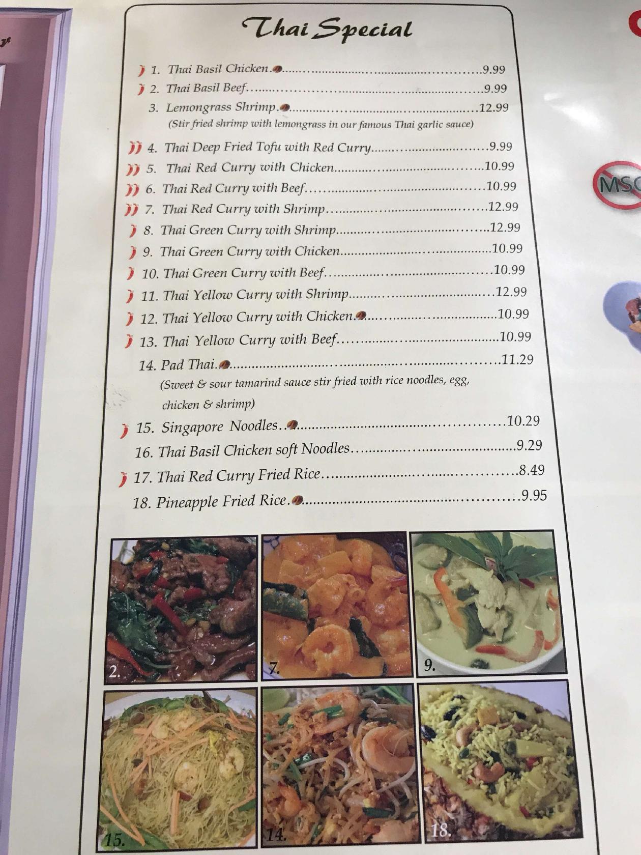 Menu at Gogo China restaurant, Petawawa