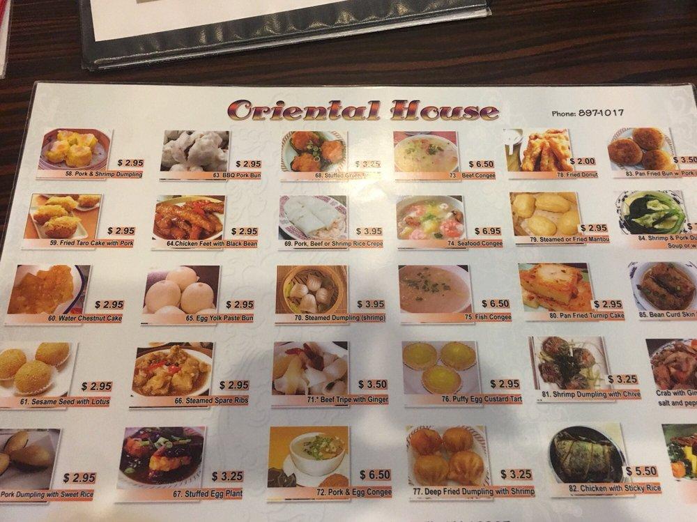Menu at Oriental House restaurant, Louisville, Shelbyville Rd