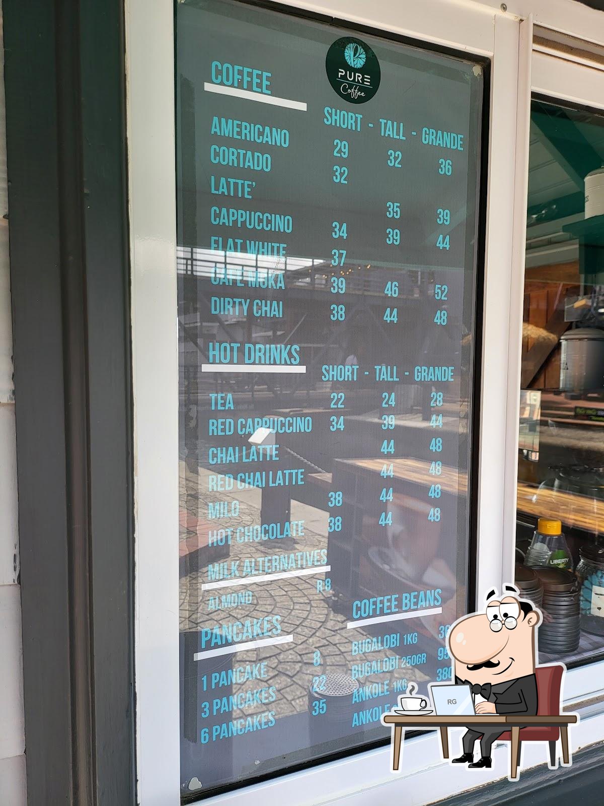 Pure Coffee - Waterfront, Knysna - Menu van het restaurant, prijzen en ...