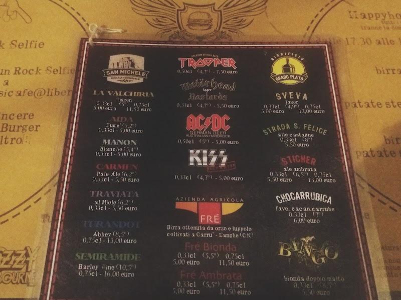 Menu da Rock Burger® Centro ristorante, Torino