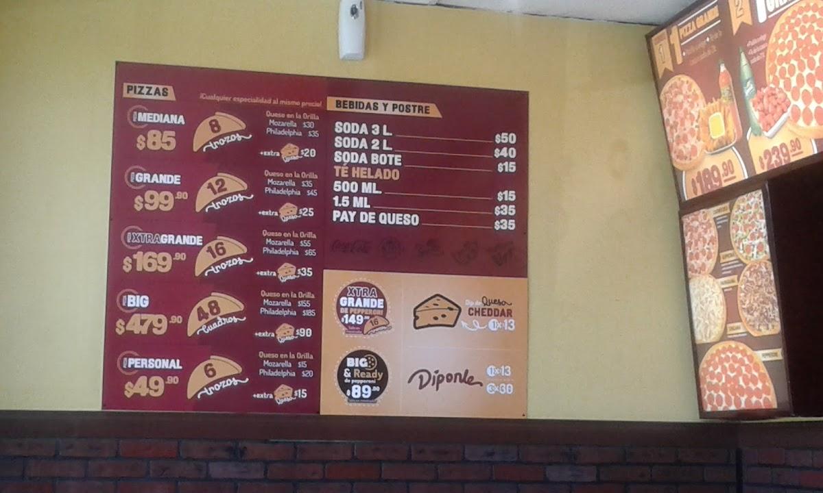 Carta de pizzería Pizzonona, Mexicali, Boulevard Lázaro Cárdenas 4500