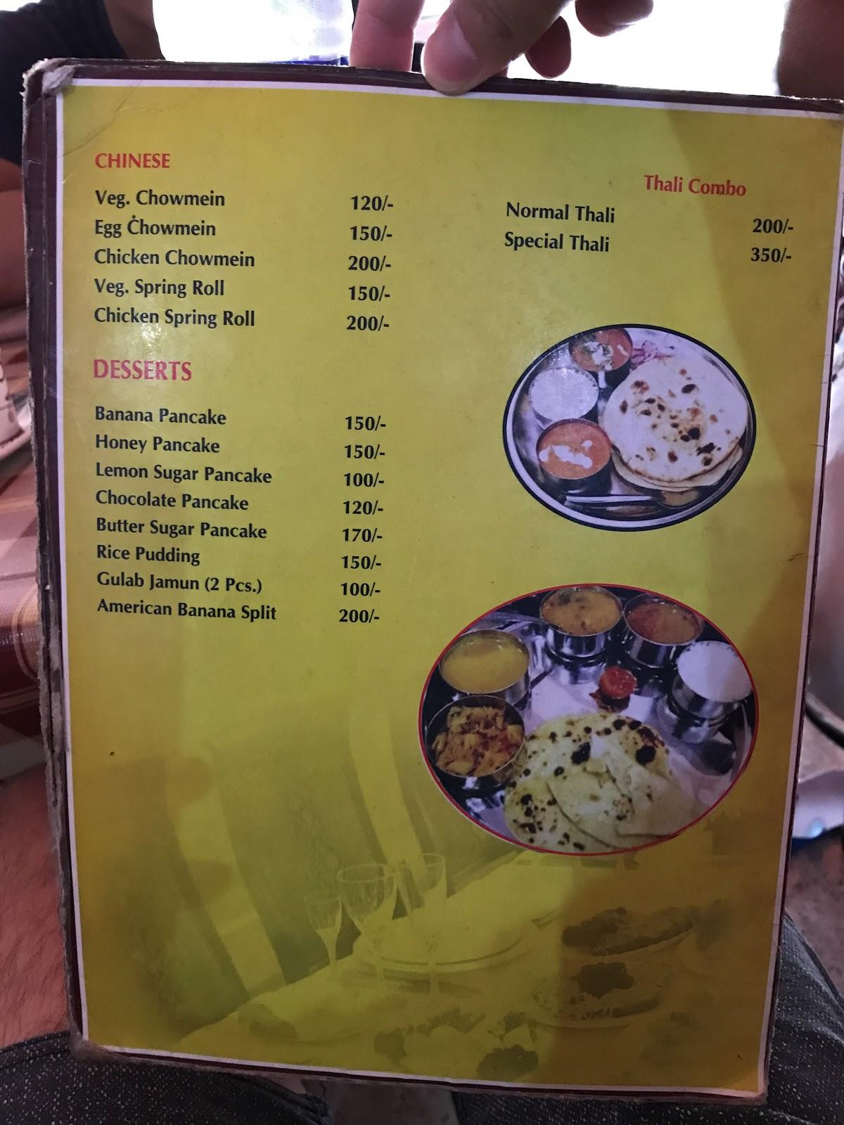 Menu at Good Vibes Cafe, Agra