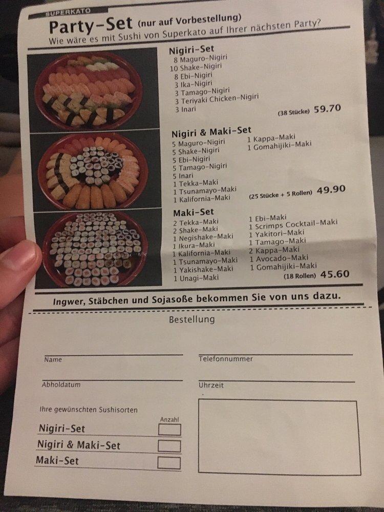 Speisekarte von Superkato restaurant, Frankfurt am Main