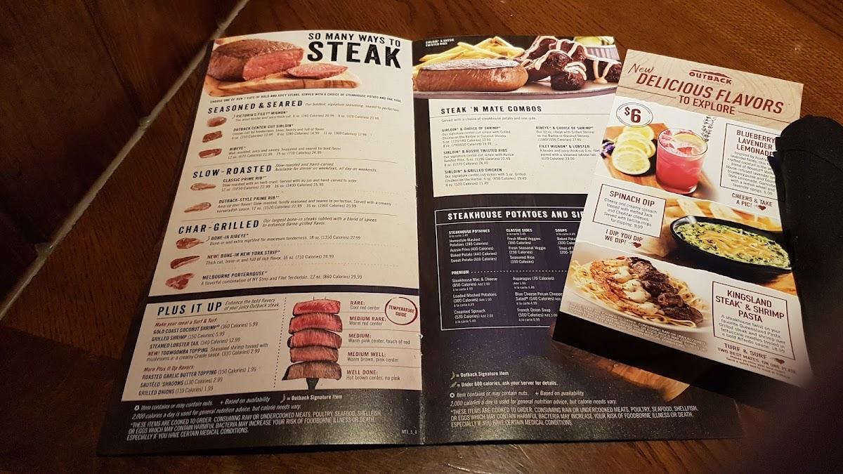Menu at Outback Steakhouse, Trinity, FL-54