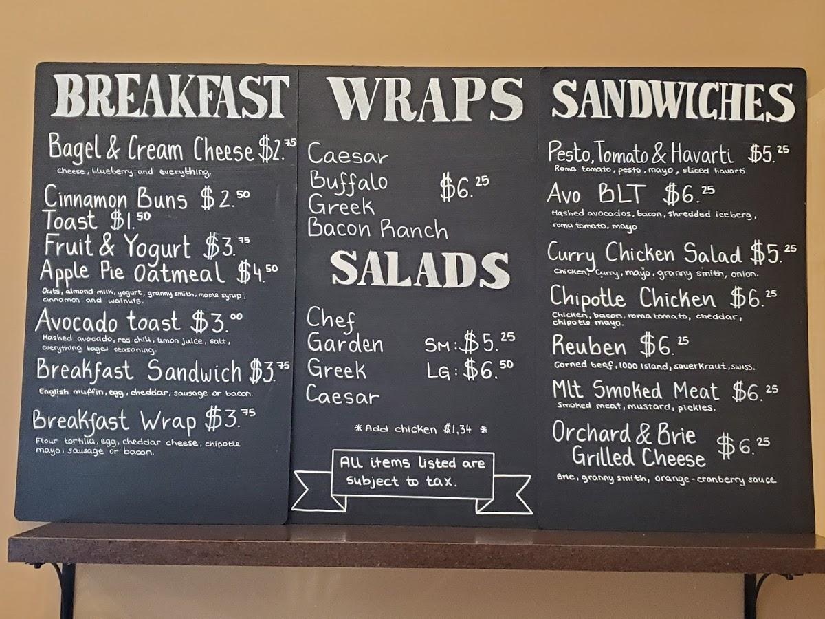 Menu at Cursed Coffee restaurant, Shilo