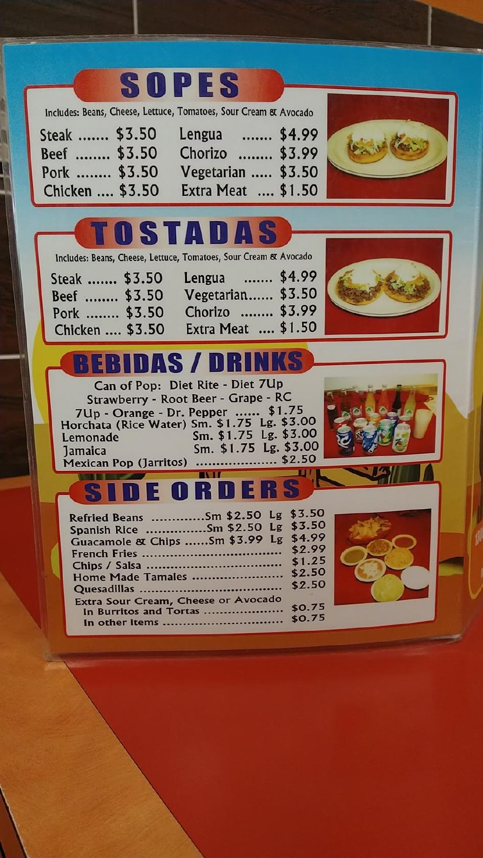 Menu at El Gallo restaurant, Palos Park, South La Grange Road