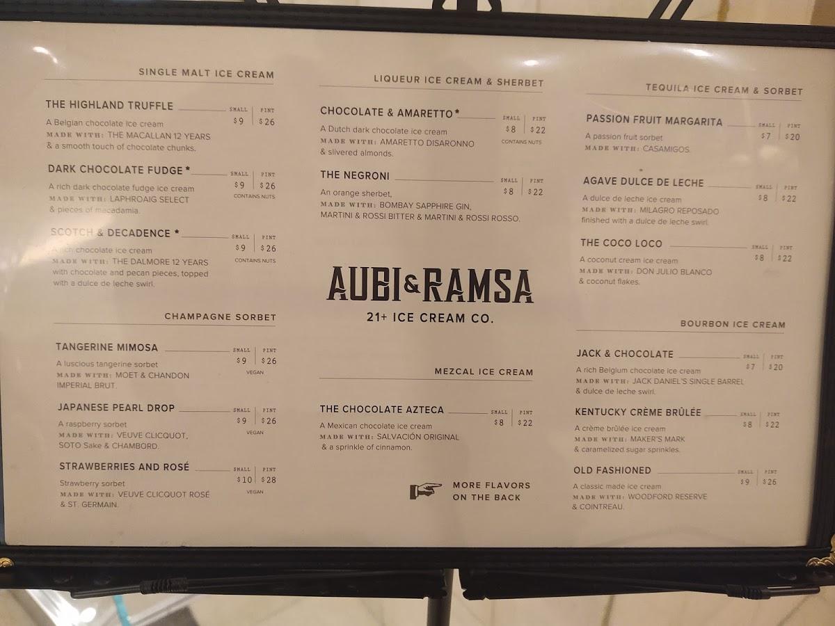 Menu at Aubi & Ramsa pub & bar, Tampa, Orient Rd