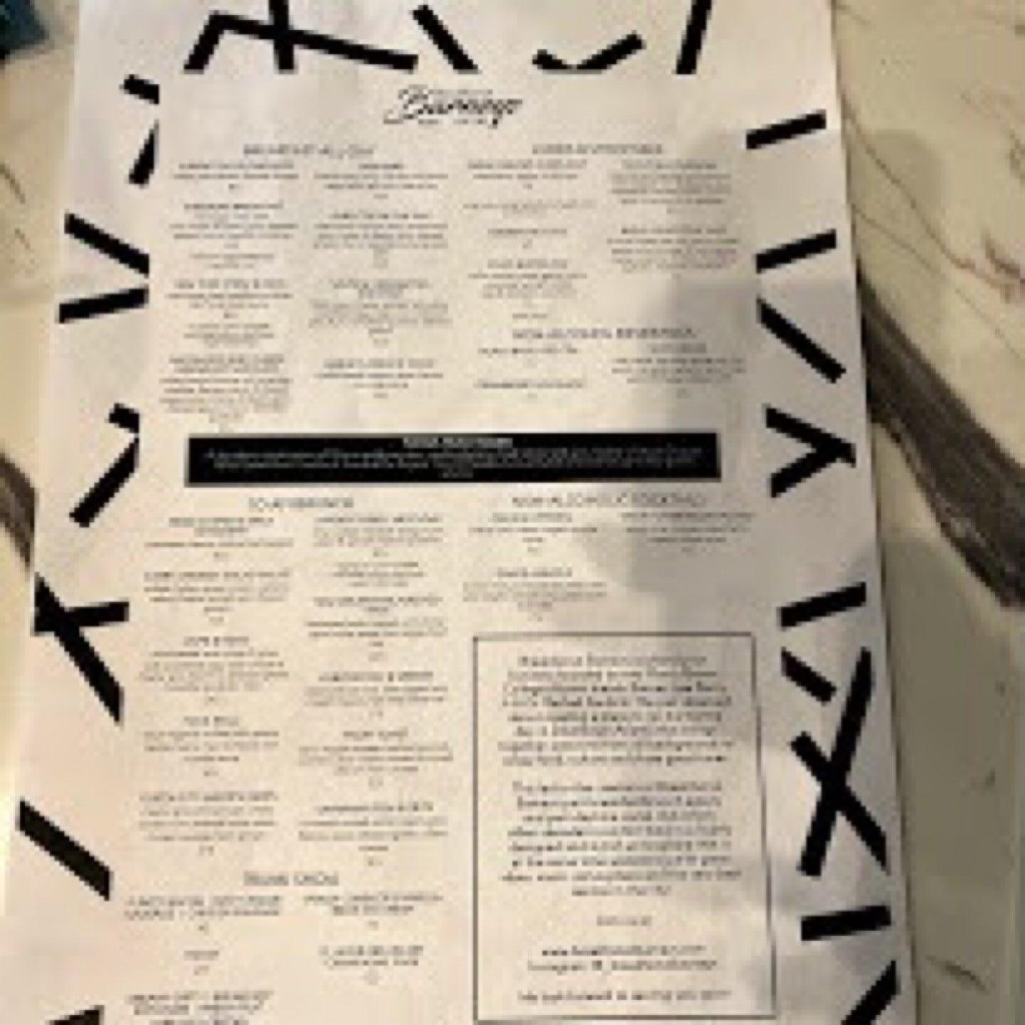 Menu at Breakfast At Barney's, Atlanta