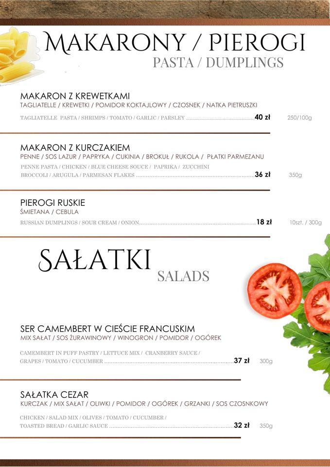 Menu at Hotel Antonio Conference / Restauracja Steak&Grill restaurant ...