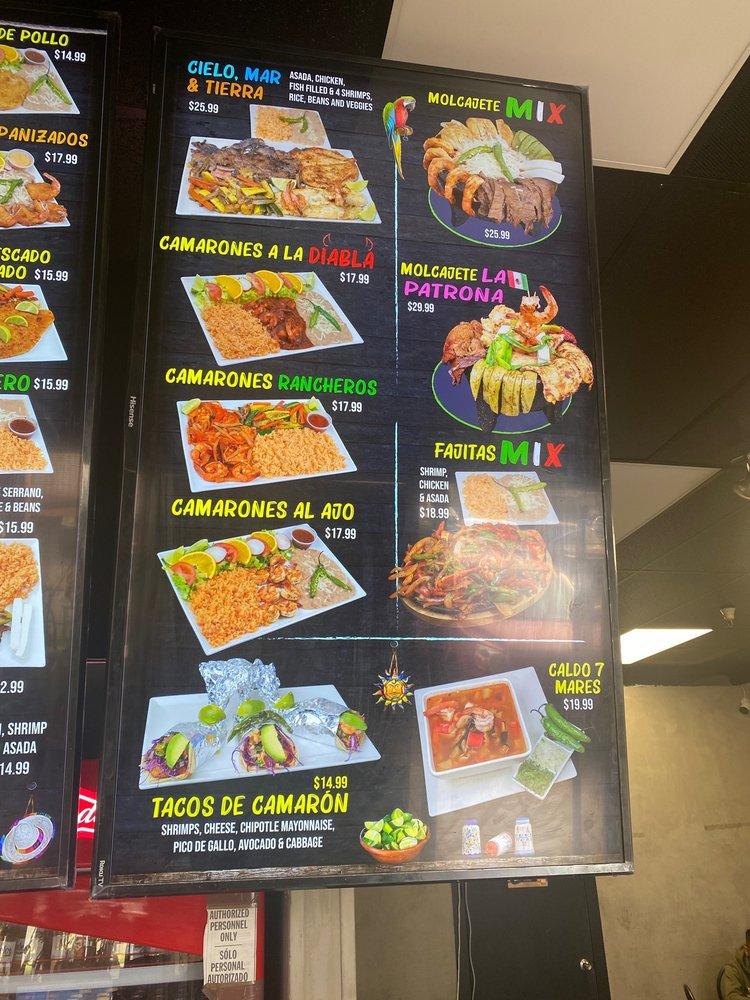 Menu at Mexican Burritos restaurant, Concord
