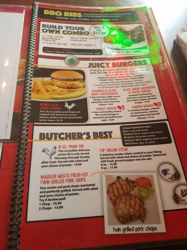 Menu at Ron's Roost restaurant, Cincinnati