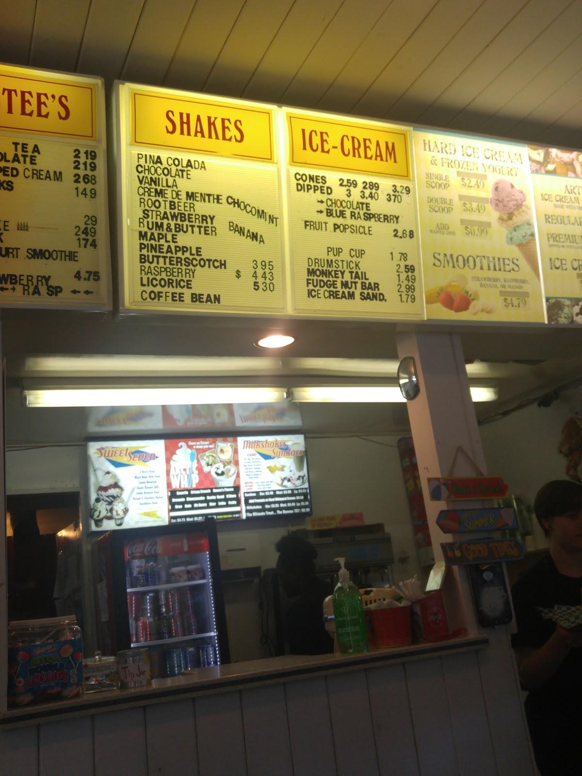 Menu at Tastee's Ice Cream & Grill cafe, Brandon