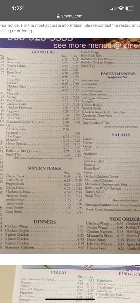 Menu at Norfolk Town Pizza pizzeria, Norfolk
