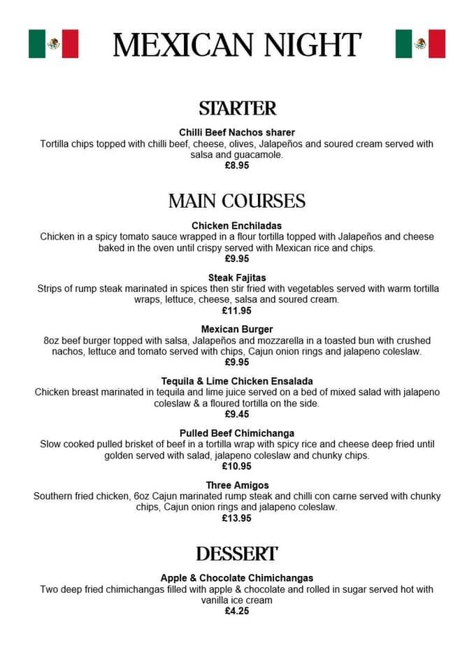 Menu at The Dacre Arms pub & bar, Brandesburton