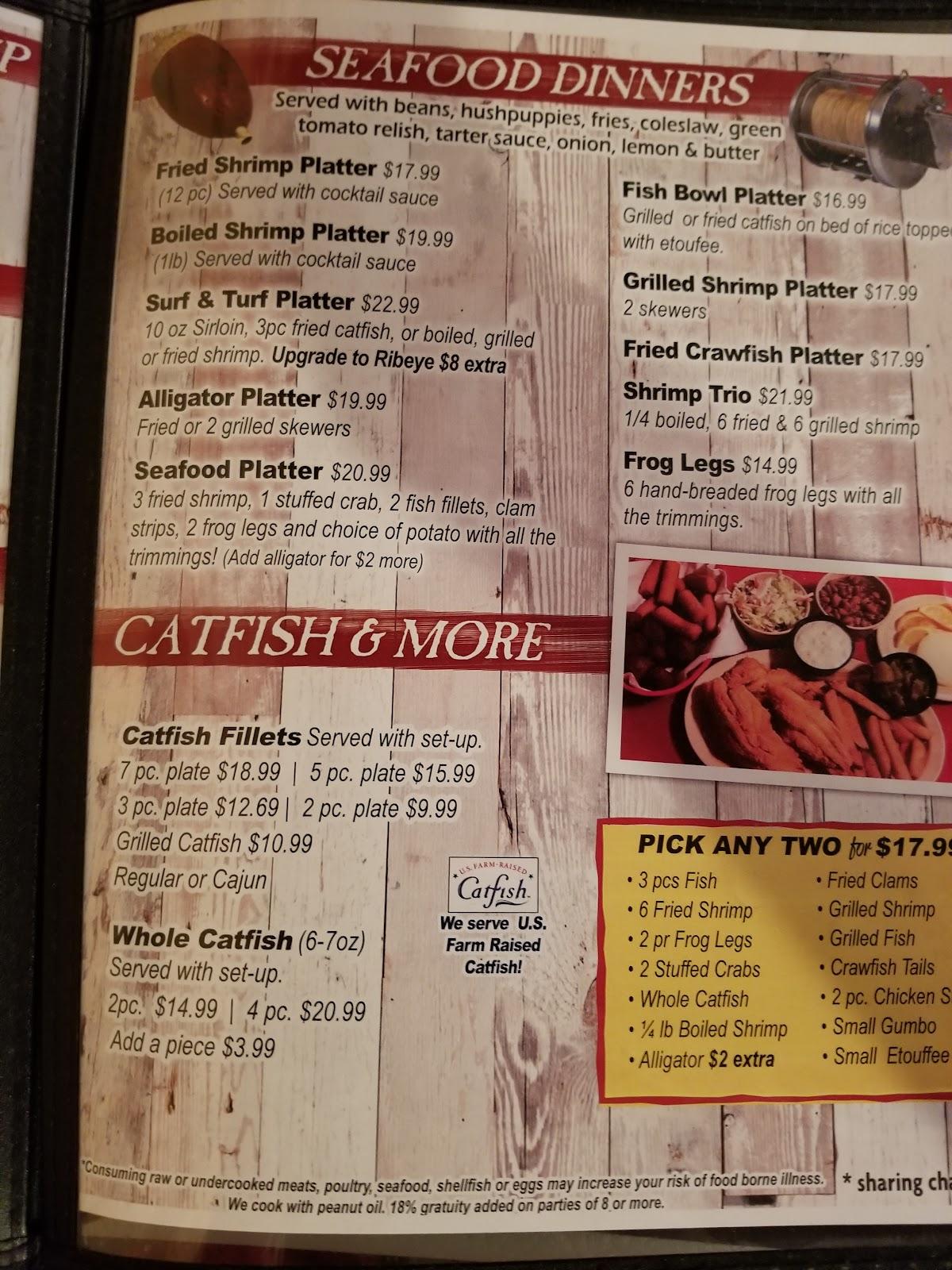 Menu at Fish Bowl restaurant, USA, AR-32